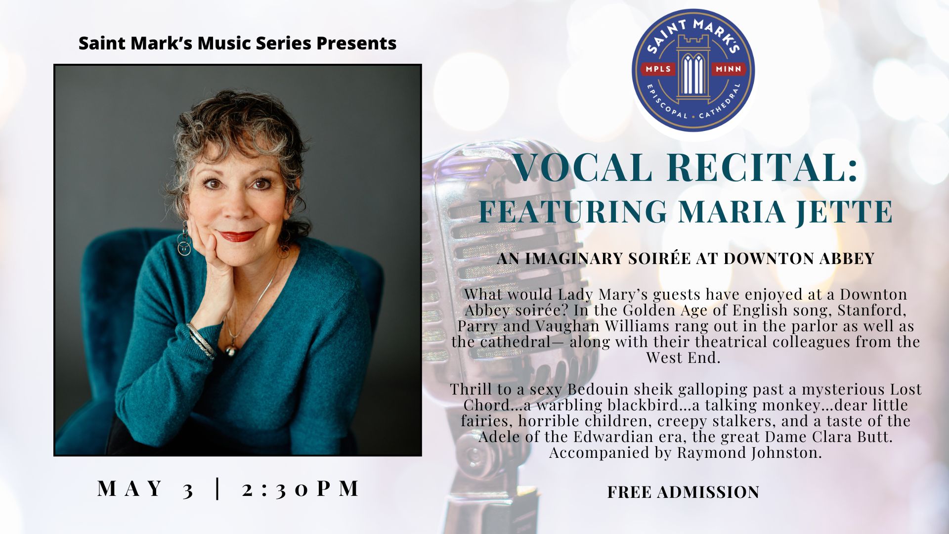 Music Series Vocal Recital featuring Maria Jette - St. Mark's Episcopal ...