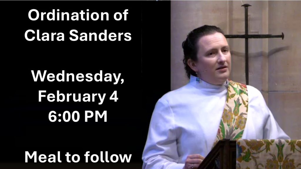 Ordination of Clara Sanders ~ February 4 @ 6:00 PM - St. Mark's ...